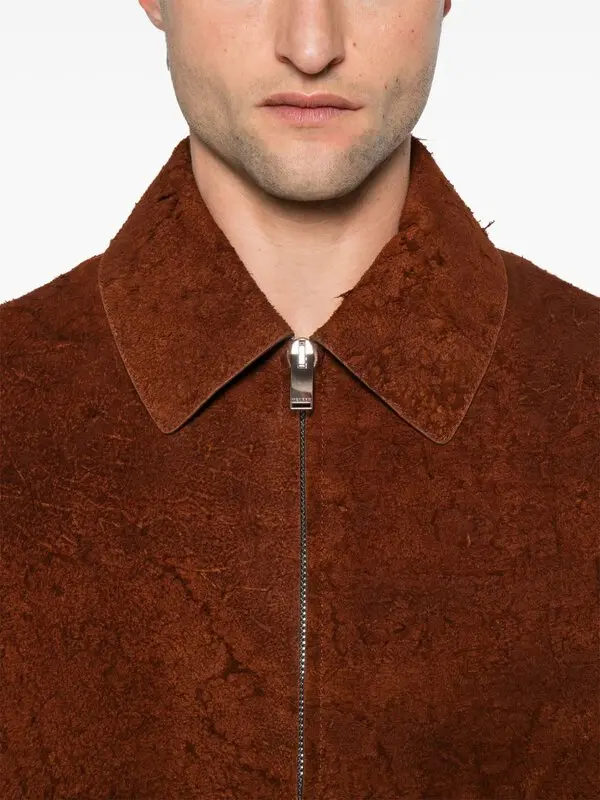 Alexander McQueen Distressed Suede Jacket