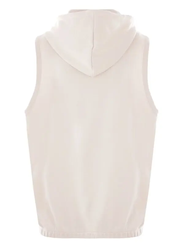 Eleventy Sleeveless Hoodie - Neutrals