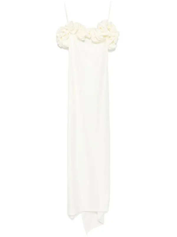 Coperni Ruffled Maxi Dress - White