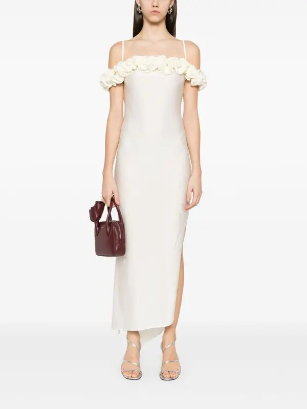 Coperni Ruffled Maxi Dress - White