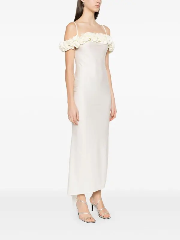 Coperni Ruffled Maxi Dress - White