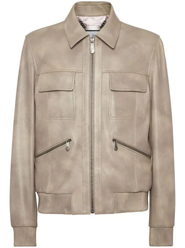 Philipp Plein Coster Bomber Jacket - Neutrals