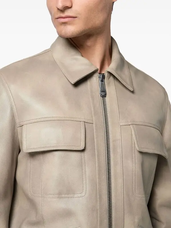 Philipp Plein Coster Bomber Jacket - Neutrals