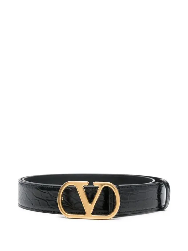 Valentino Garavani Vlogo Signature Belt - Black