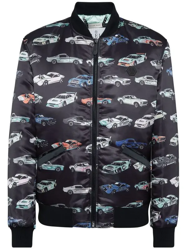 Philipp Plein Cars Racing Bomber Jacket - Black