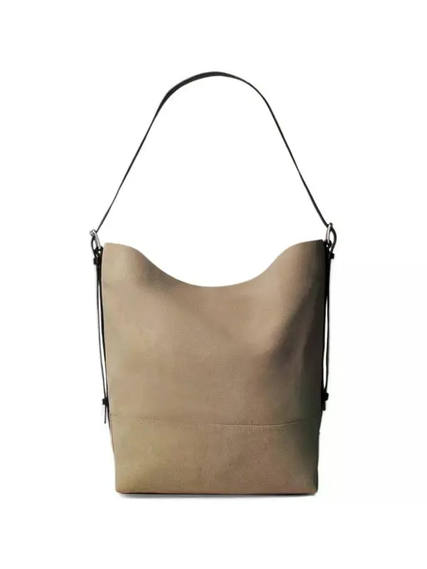 LEMAIRE Belted Tote Bag In Cotton Canvas - Neutrals