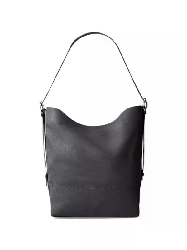 LEMAIRE Belted Tote Bag In Cotton Canvas - Grey