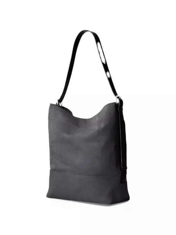 LEMAIRE Belted Tote Bag In Cotton Canvas - Graphite
