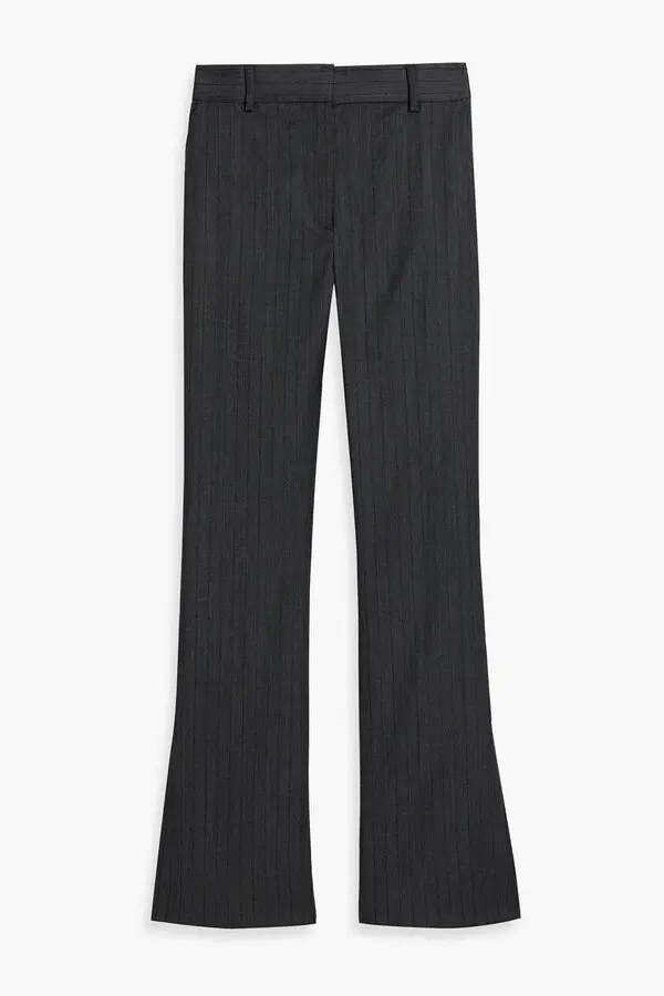 Acne Studios Pinstriped Herringbone Tweed Flared Pants