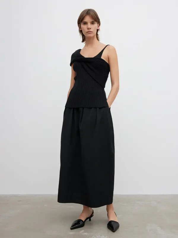 HOUSE OF DAGMAR Draped Knit Top