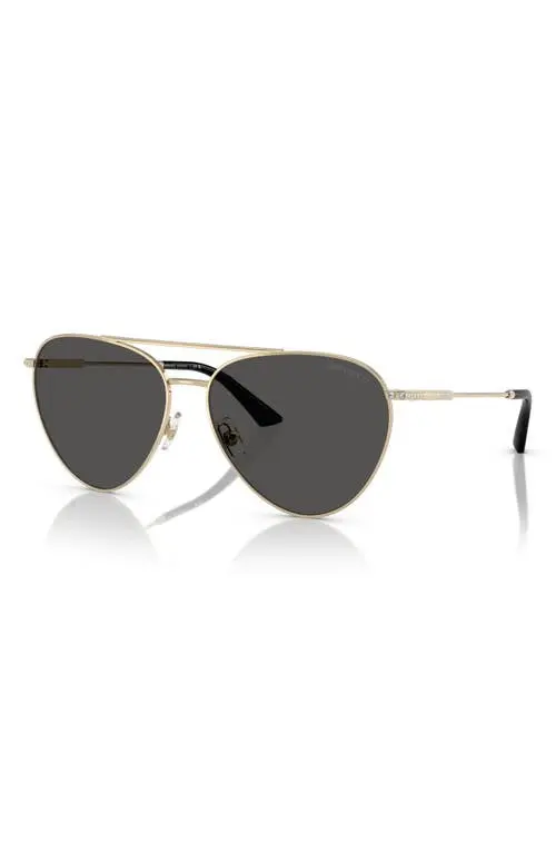 JIMMY CHOO 60mm Pilot Sunglasses - Grey Silver