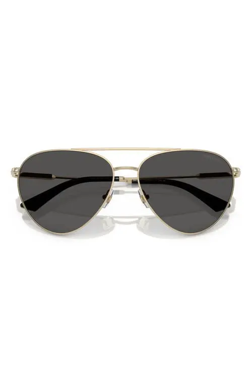 JIMMY CHOO 60mm Pilot Sunglasses - Grey Silver