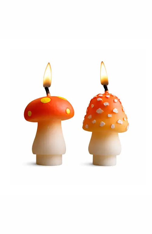 SOUTHLAKE GIFTS Mini Mushroom Candle Set - Red With White Spots