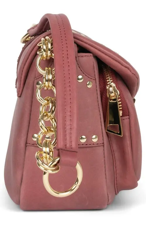 Jeffrey Campbell Night Out Leather Shoulder Bag - Dusty Rose