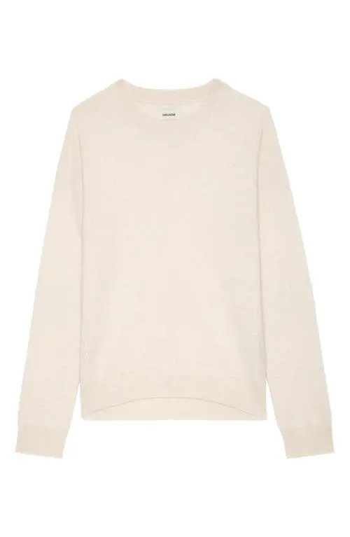 Zadig&Voltaire Cici Star Patch Cashmere Sweater - Ecru