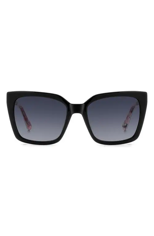 Kate Spade New York Square Sunglasses - Black Pink Havana/ Dark Grey