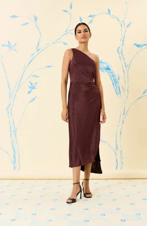 Maggy London One-Shoulder Glitter Knit Dress In Pink - 70% Off |  Editorialist