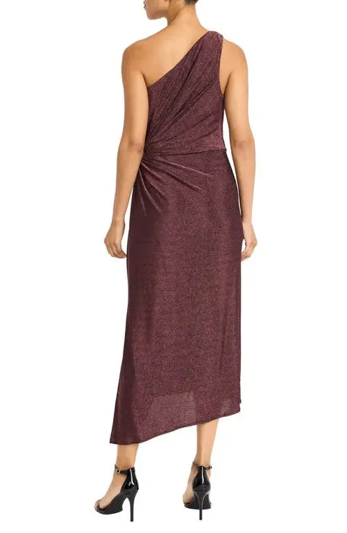 slim fit dress slacks Backless Glitter Knit Sleeveless Maxi Dress - Burgundy main image 0