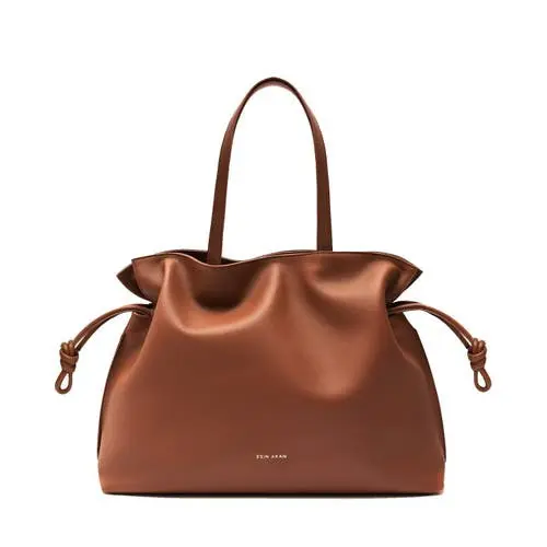 ESIN AKAN Emma Leather Tote Bag - Nutshell