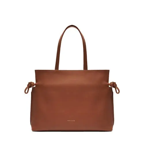 ESIN AKAN Emma Leather Tote Bag - Nutshell