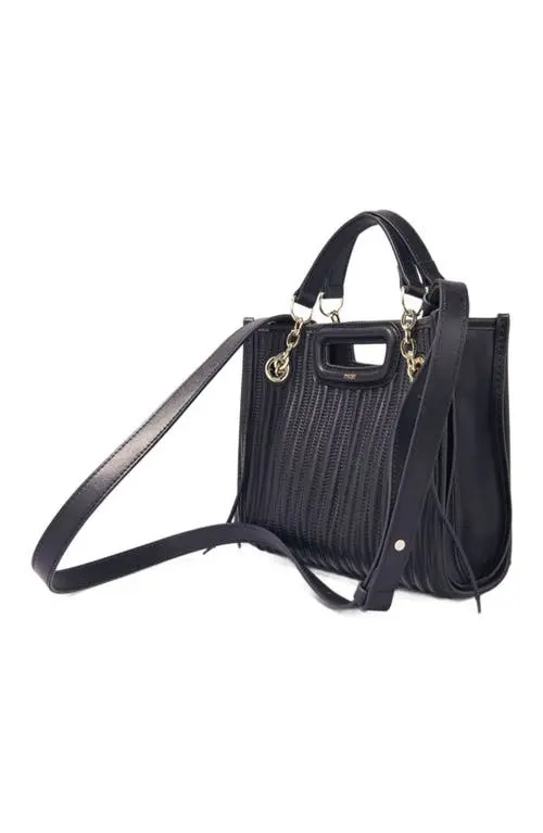 Maje Mini Quilted Leather Tote Bag