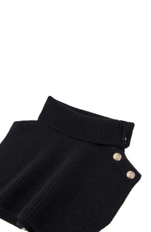 Maje Button-up Wool Mix Collar Wrap