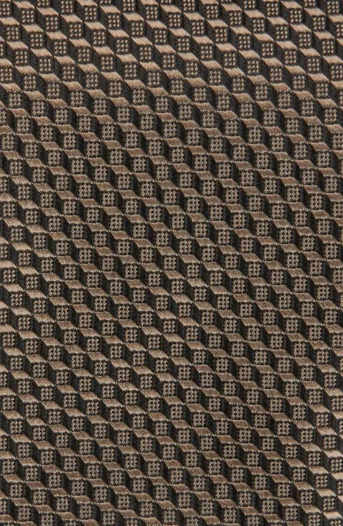 TOM FORD Geo Jacquard Silk Tie - Mushroom