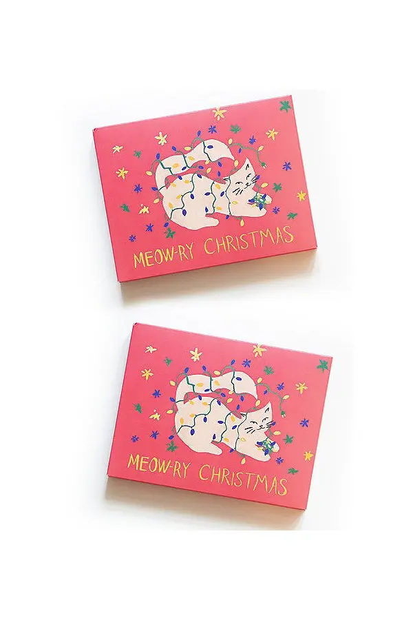 SUPRA ENDURA Holiday Cat Card Set 12 Pack
