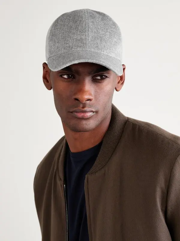 Loro Piana Ivy Cashmere Baseball Cap - Gray