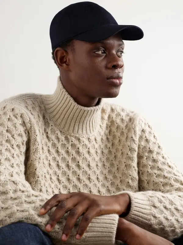 Loro Piana Ivy Cashmere Baseball Cap - Blue
