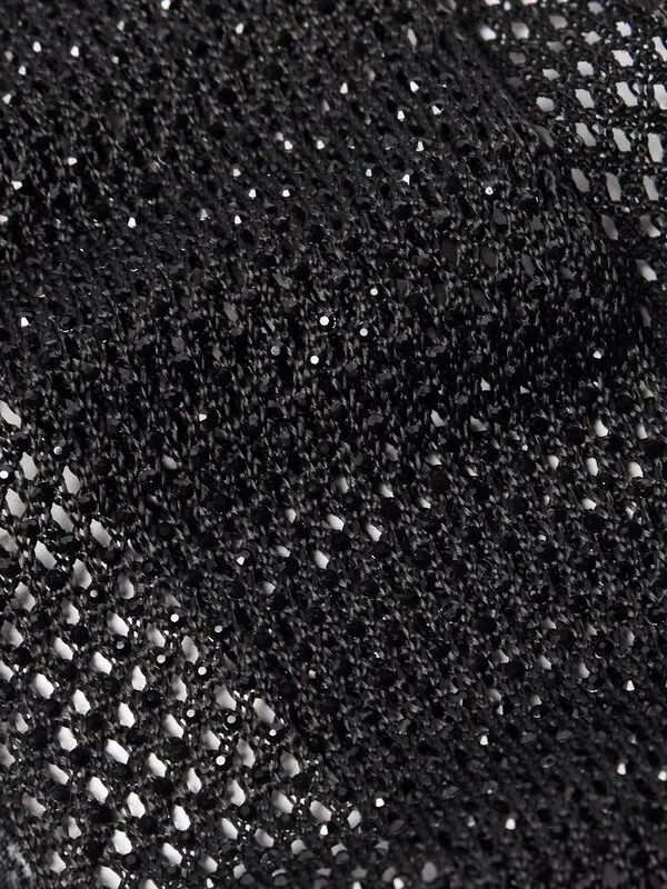 TOM FORD Fringed Crystal-embellished Crocheted Scarf