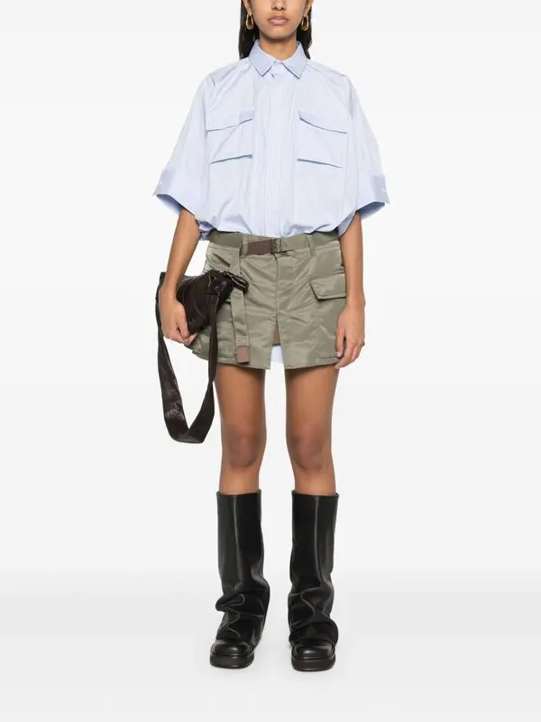 トップス Sacai Cotton Poplin x Nylon Twill Dress Cotton Knit x Cotton Poplin Dress – La Garçonne