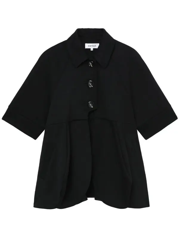 トップス ENFOLD ASYMMETRY-BLOUSE Enfold Asymmetric Blouse - Black | Editorialist