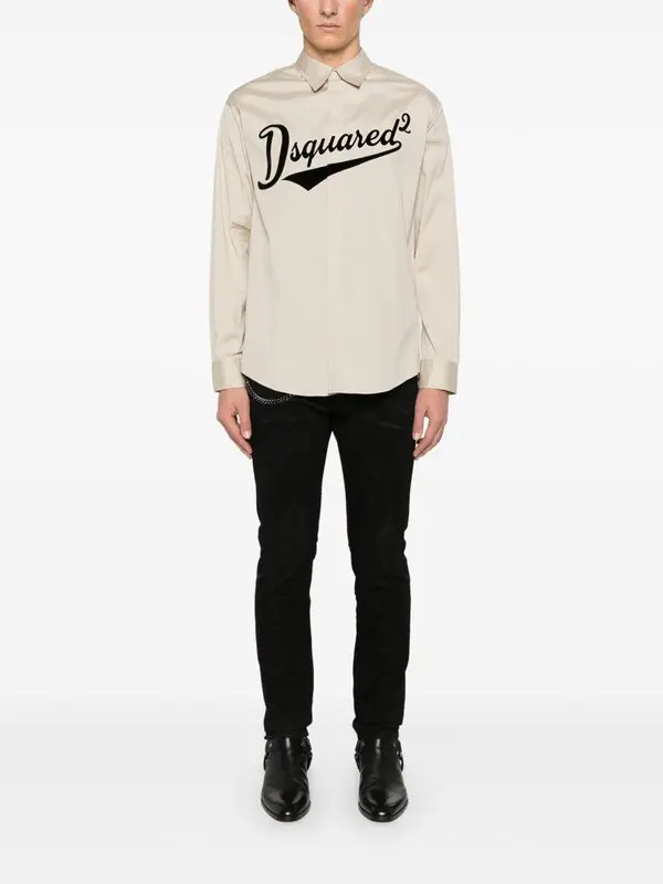 Dsquared2 Logo-flocked Shirt