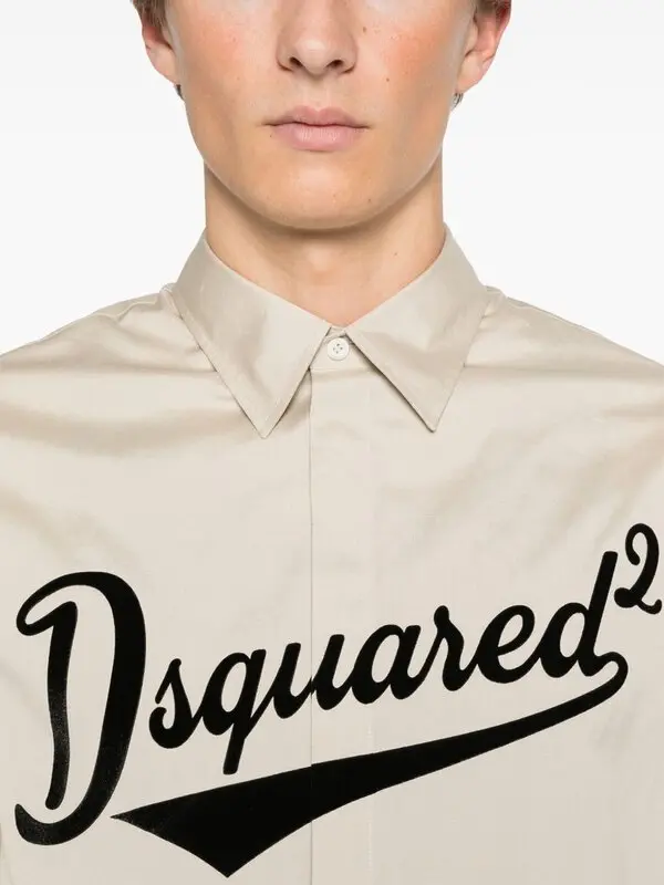 Dsquared2 Logo-flocked Shirt