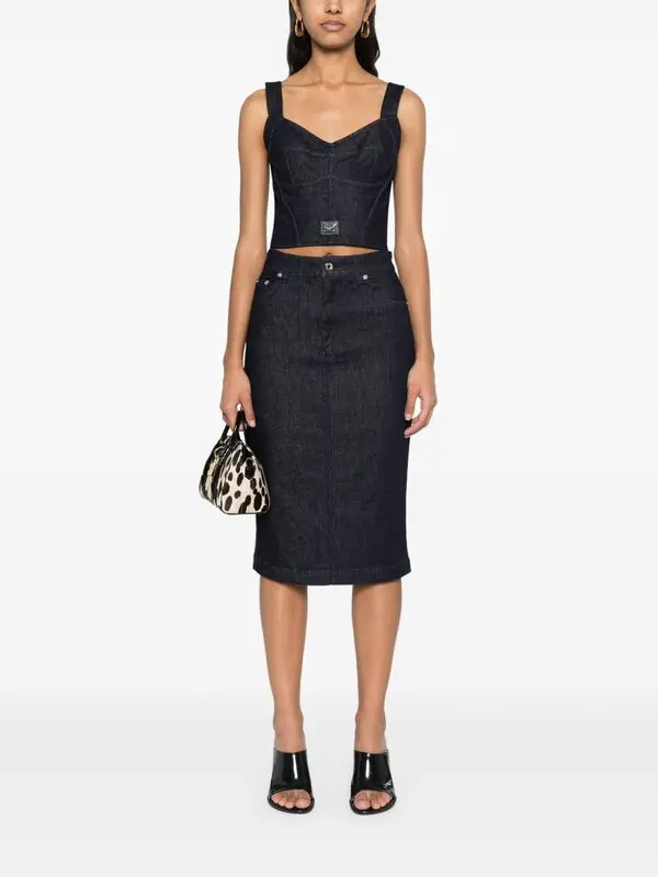 Dolce & Gabbana Denim Corset Top