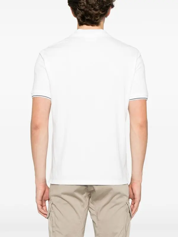C.P. COMPANY Logo-patch Polo Shirt - White