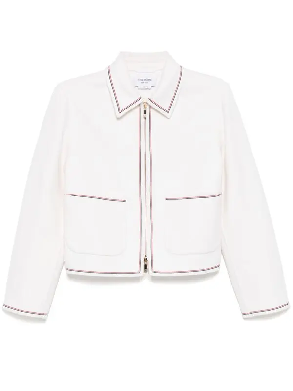 Thom Browne Patch Pocket Golf Jacket - White