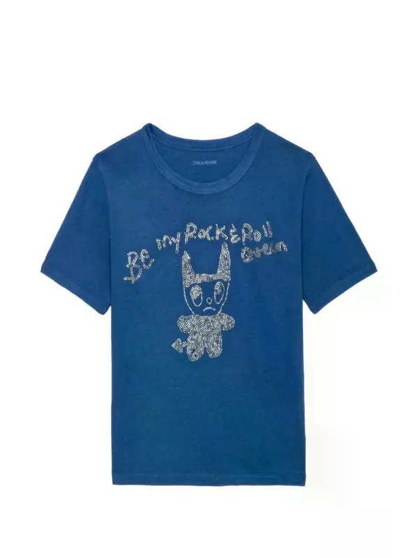 Zadig&Voltaire Crystal-embellished T-shirt - Blue