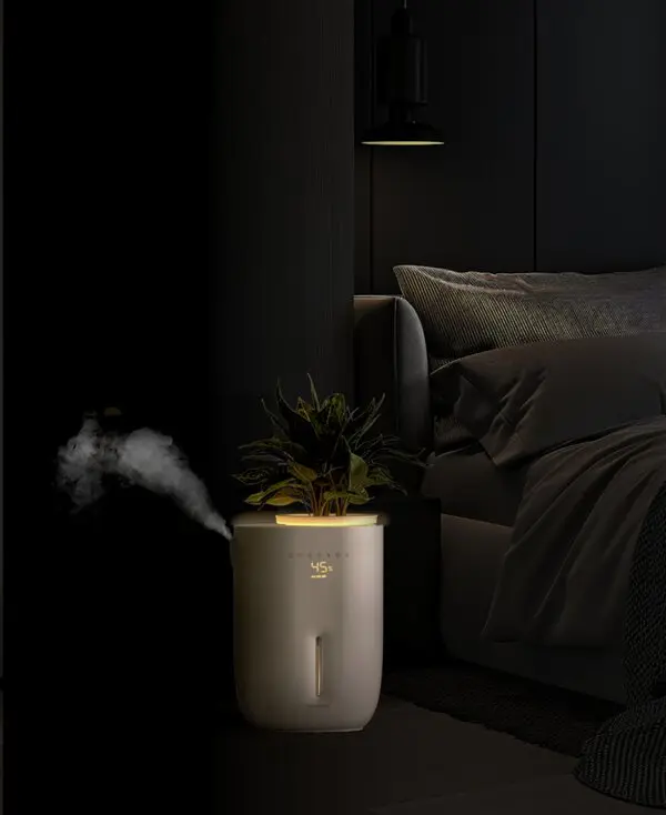 HOMEDICS Warm Cool Mist Humidifier With Small Planter