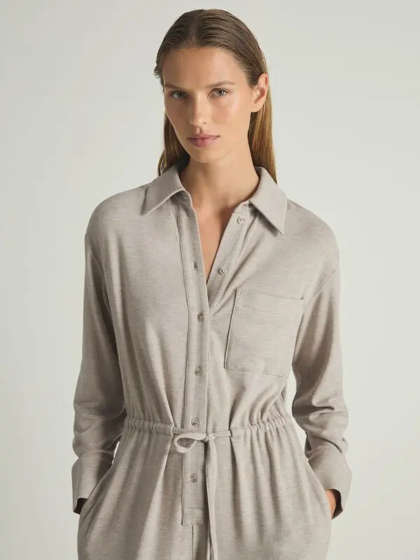 REISS Rita Thermal Jersey Jumpsuit