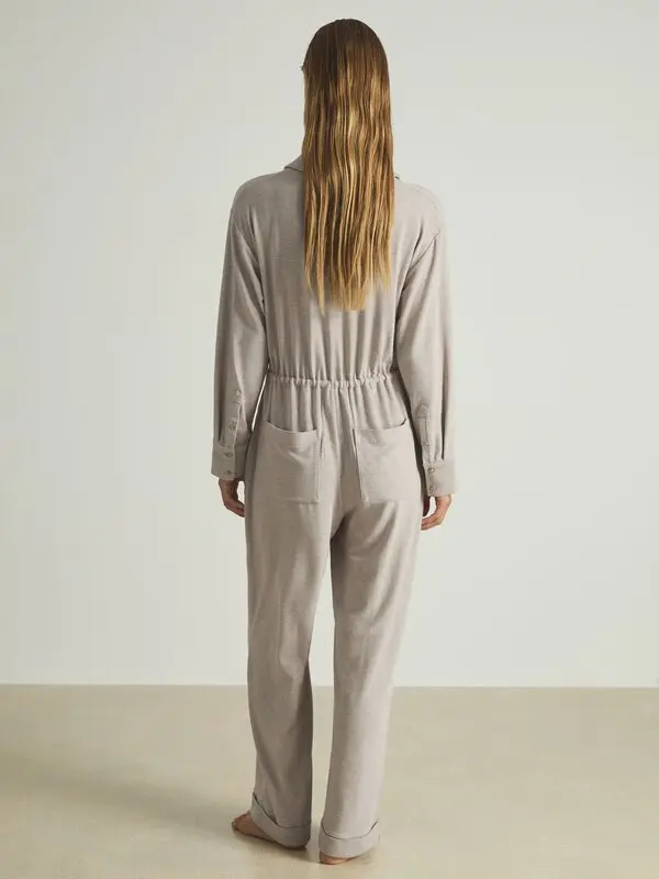 REISS Rita Thermal Jersey Jumpsuit