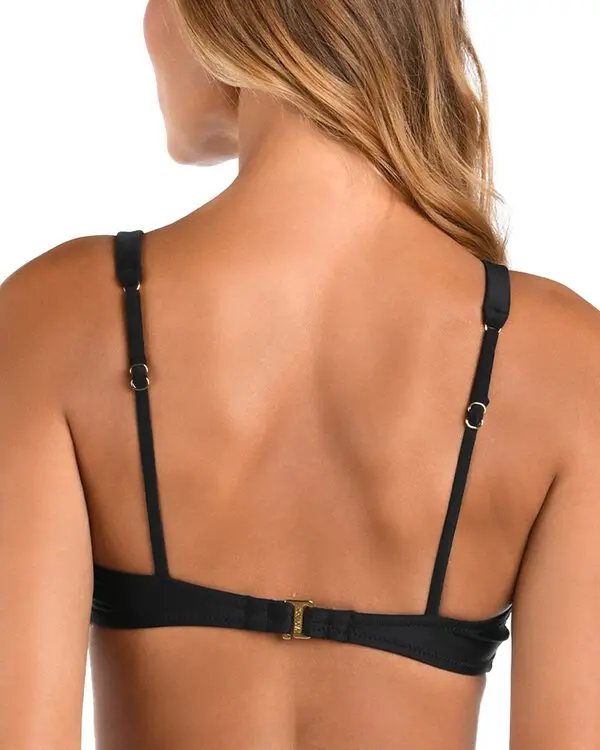L'Agence Lexie Solids Bikini Top - Black