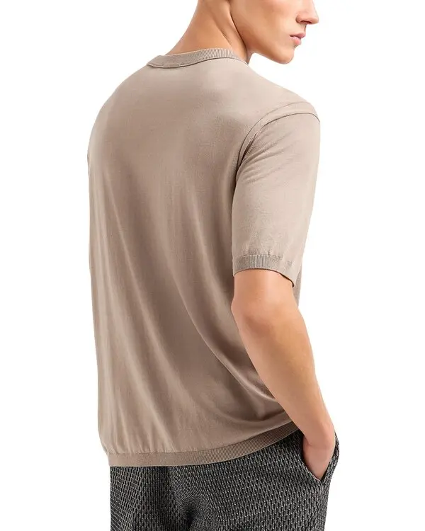 Emporio Armani Plain Knit Short Sleeve Sweater