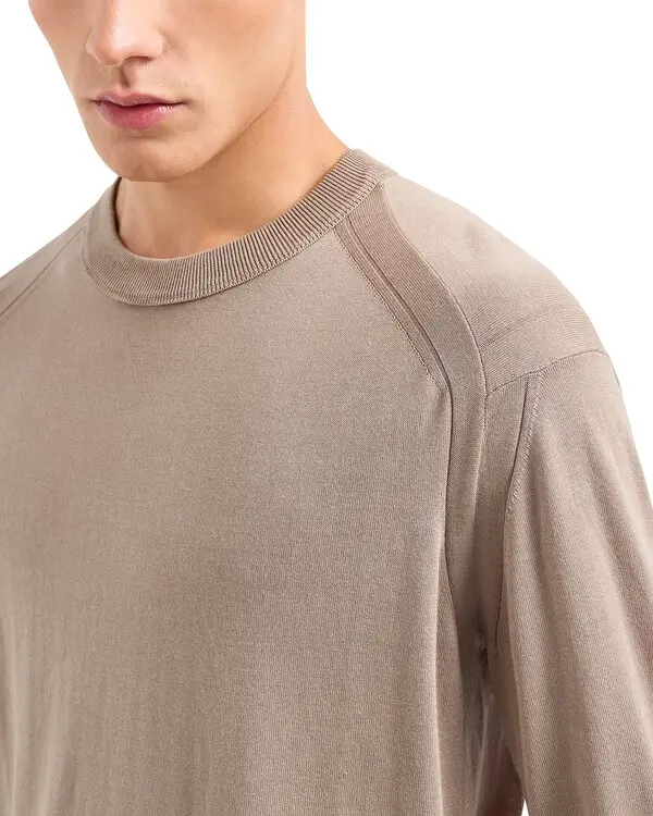 Emporio Armani Plain Knit Short Sleeve Sweater