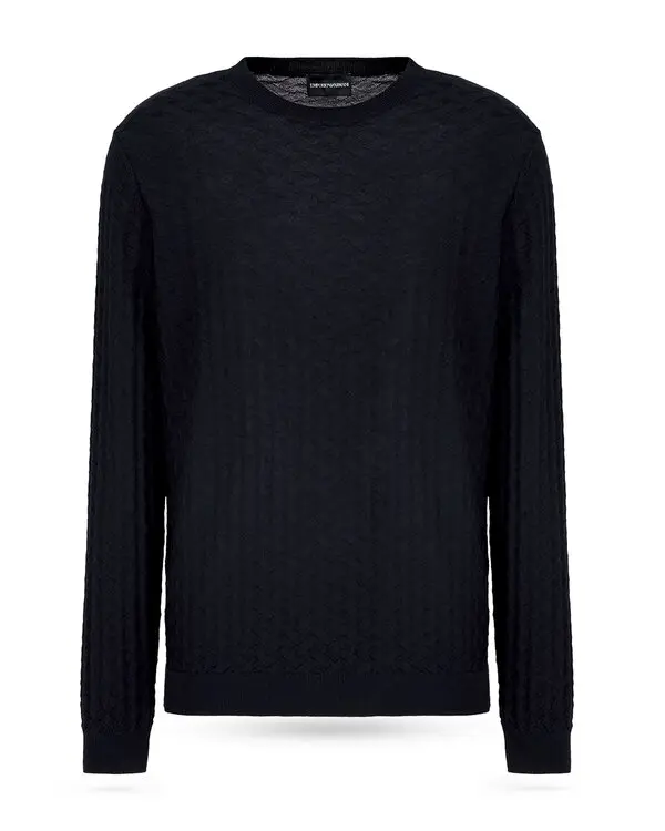 Emporio Armani Knitted Basketweave Pullover