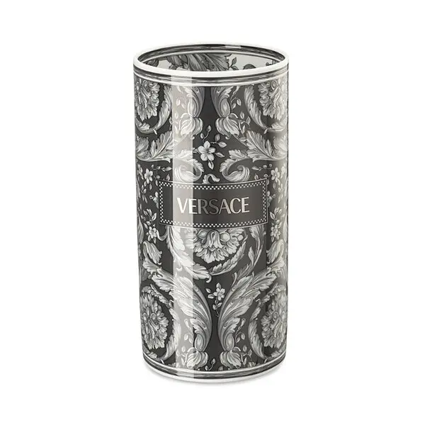 Versace Barocco Haze Vase, 9.5 - Black