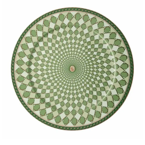 ROSENTHAL Swarovski Signum Service Plate 13 - Green