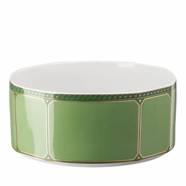 ROSENTHAL Swarovski Signum Open Vegetable Bowl In Fern - Green