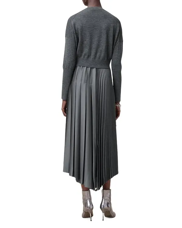 ALLSAINTS Adriana Pleated Sweater Dress